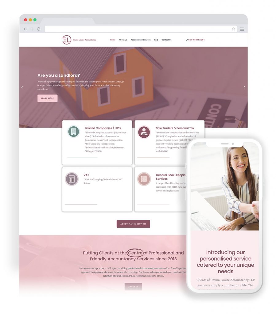 Emma Louise Accountancy Website - Daredevil Creative